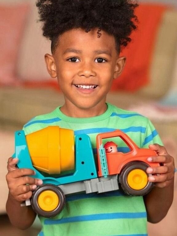 BATTAT Машинка цементовоз игрушечная спецтехника с подвижным барабаном для детей от 1.5 лет