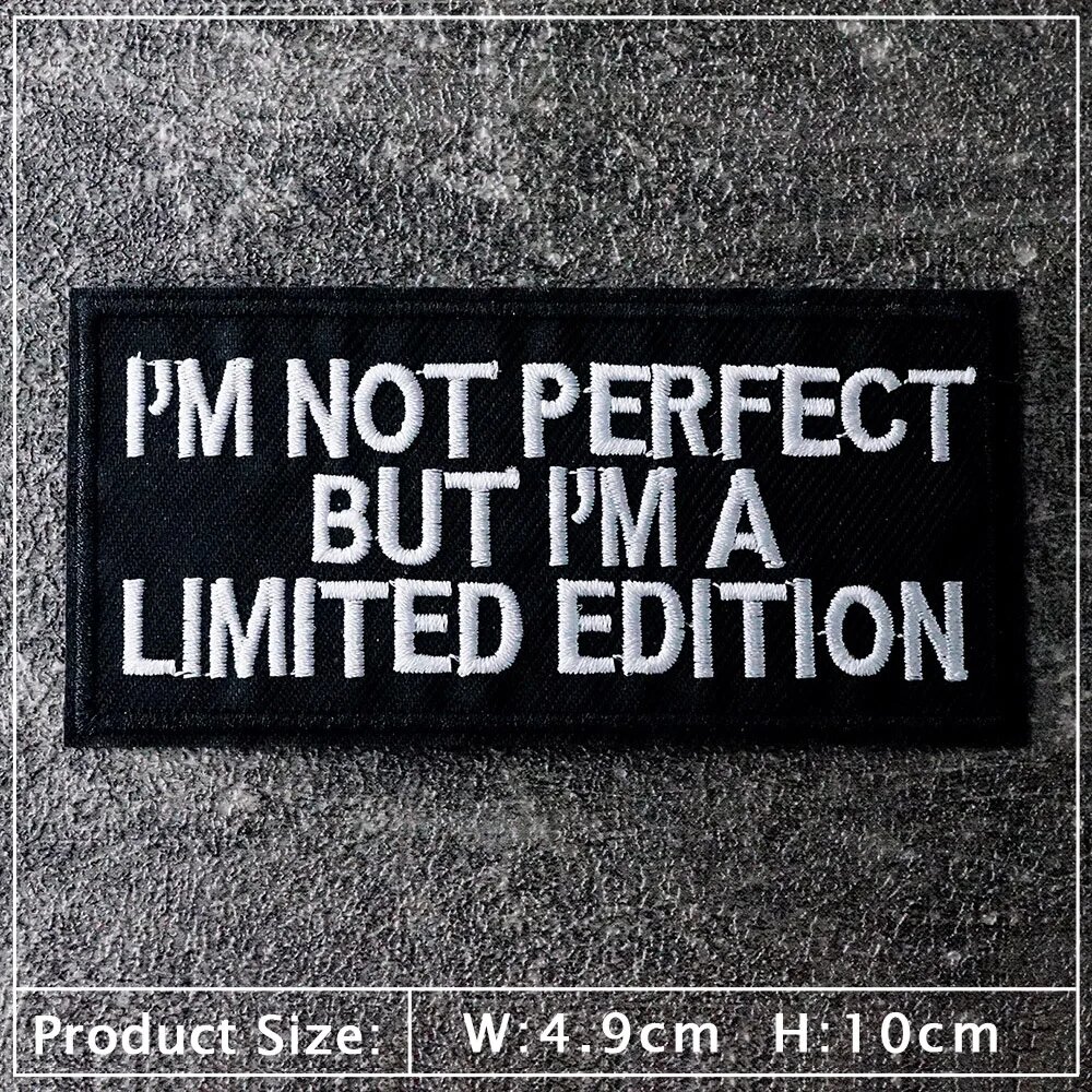 Патч вышитый "Limited Edition" черный, 4.9x10 см
