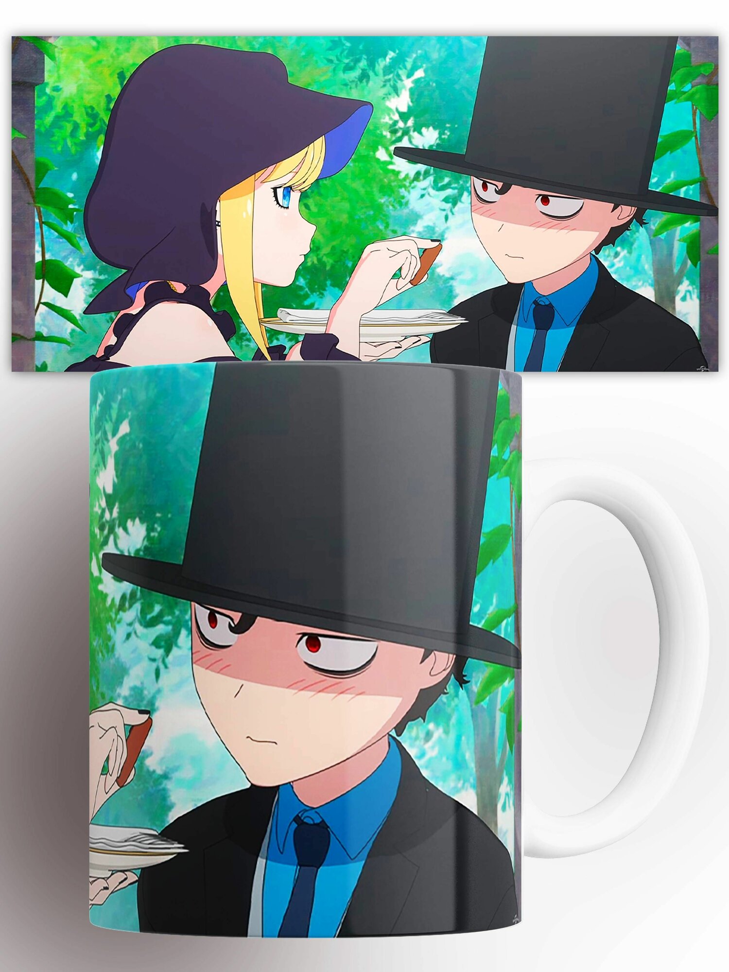 Кружка аниме Смертоносный герцог и его чёрная горничная Shinigami Bocchan to Kuro Maid Алиса 330 мл