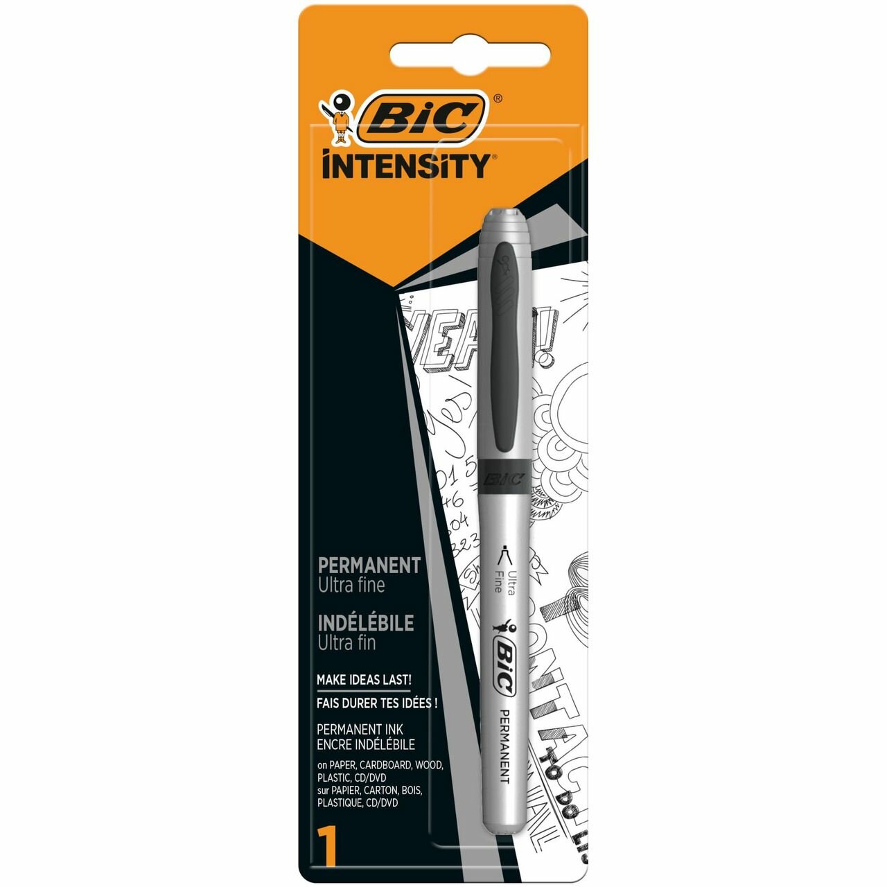 Маркер перманентный BIC Marking Ultra Fine черный x 3 упаковки