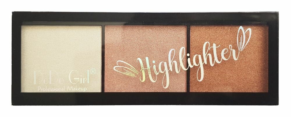 Палетка хайлайтер DoDo Girl Highlighter, 3 цвета, набор 04