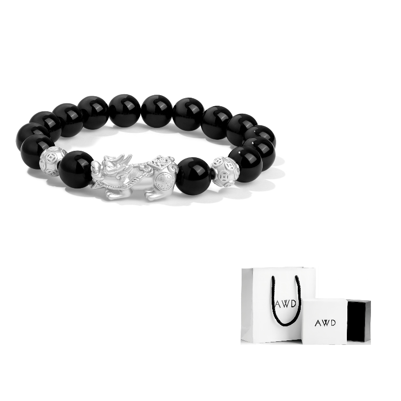 Браслет унисекс AWD Агатовый с бусинами Китайский зодиак, multicolor, размер: F EU