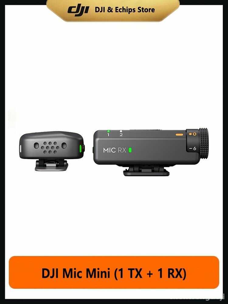 Бестселлер 2024: беспроводной микрофон DJI Mic Mini ANC, комплект 1TX1RX