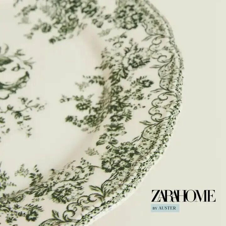 ZARA HOME Салатник "FLORAL EARTHENWARE" 1 шт оливковый
