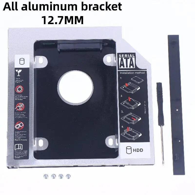 Корпус CD-ROM JINHF для 2,5-дюймового SSD/HDD SATA 3.0 Aluminum B