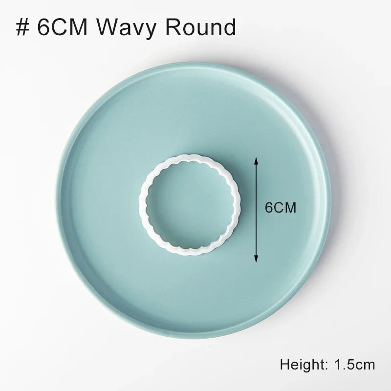 Форма для вырезания теста волнистая круглая 6см, PC0431-Round 6CM