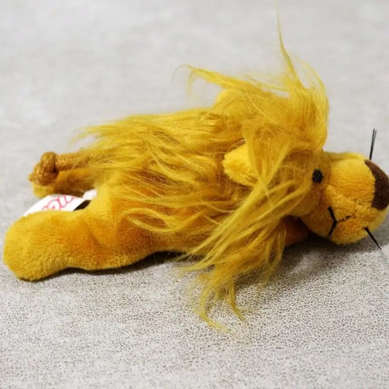 Желтый плюшевый магнит на холодильник, лев, A30