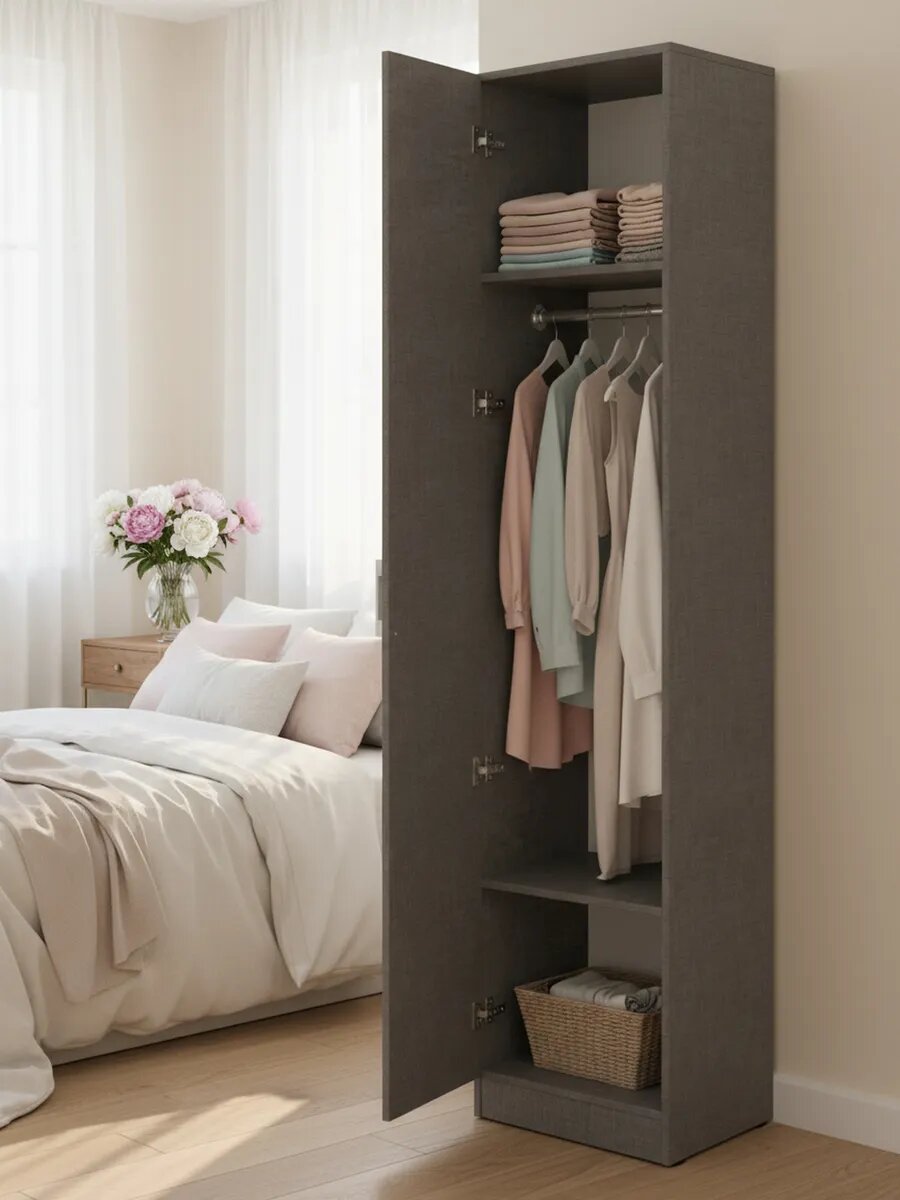 Для спальни прихожей шкаф пенал FRESTER одежды распашной деревянный, от производителя