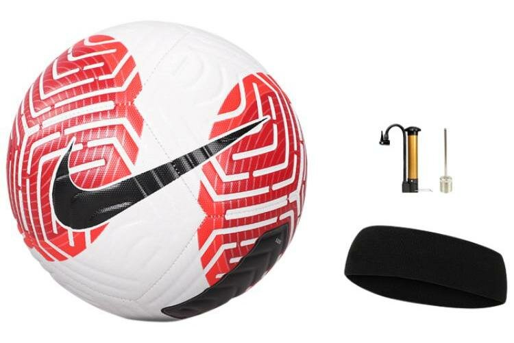 Футбольный мяч унисекс Nike 7192433 резиновый, красный, белый, черный, размер 5, машинная стежка
