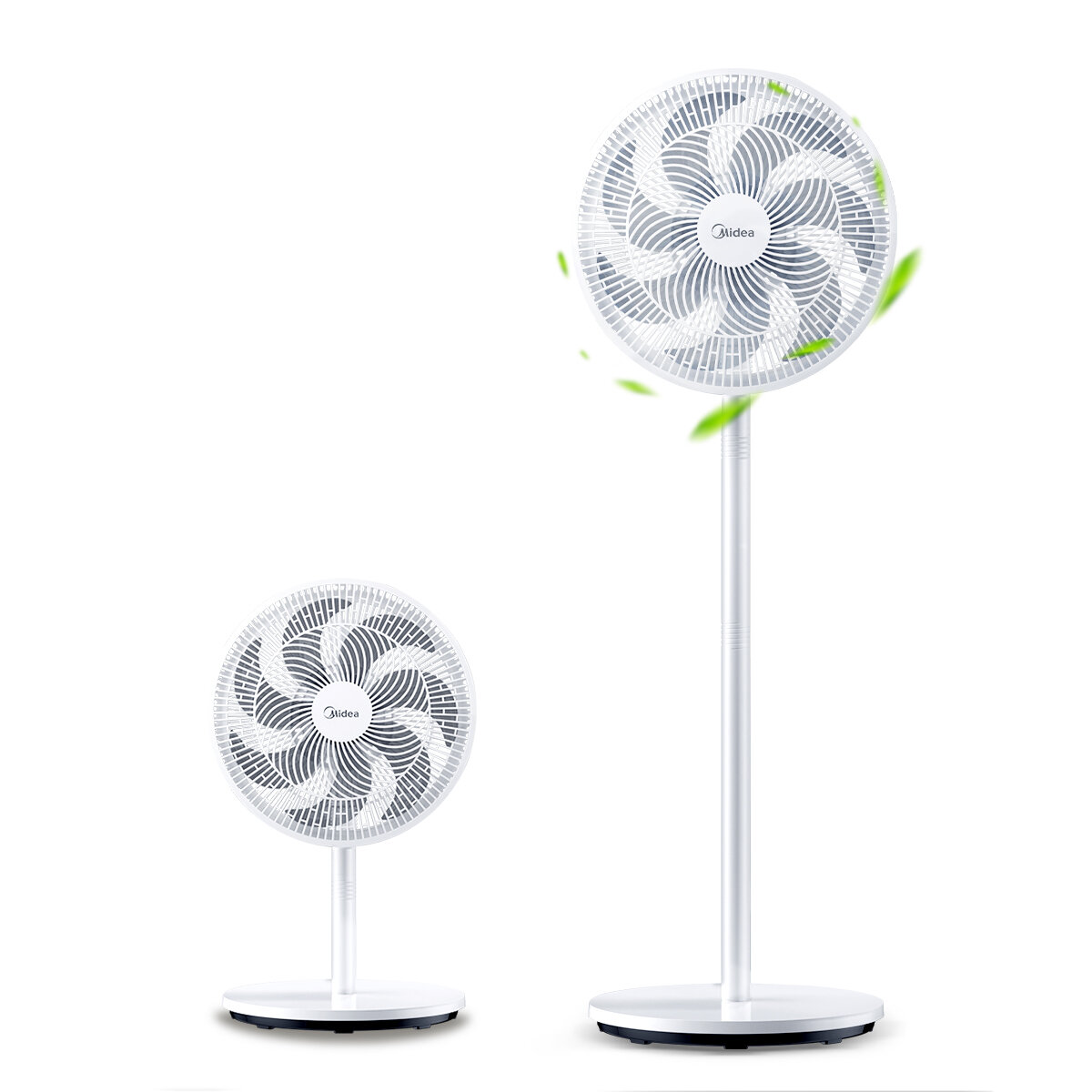 Напольный вентилятор Midea Seven Blade SAE35CA, белый, энергосберегающий, тихий, 7 лопастей