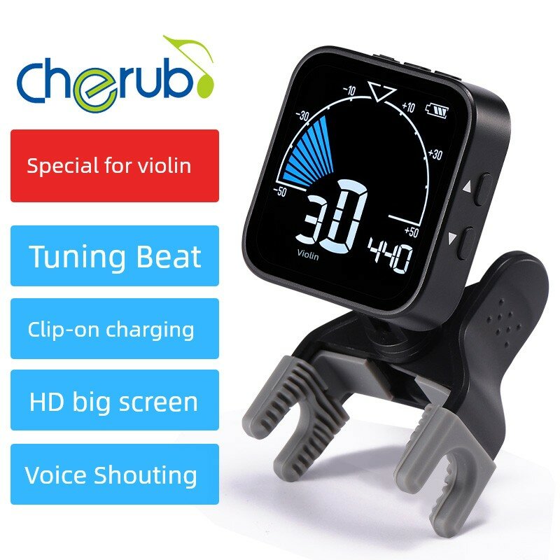 Специальный тюнер для скрипки, метроном, фиксированный тон, виолончель, электронный тюнер «два в одном», бас-гитара