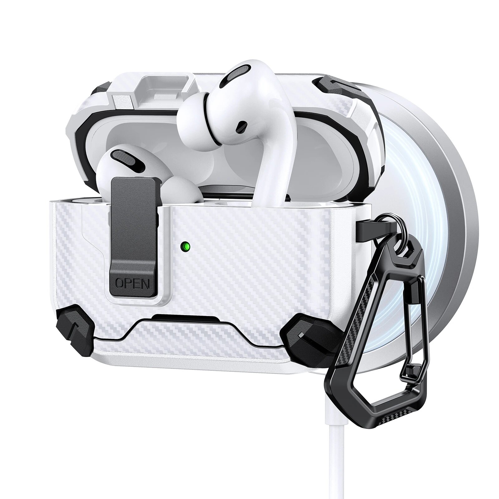 Чехол силиконовый для AirPods 1 2 3 4 For Airpods Pro 3, White