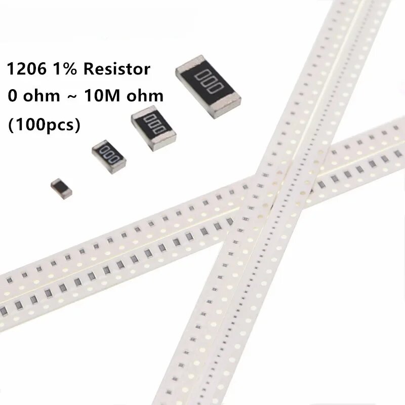 1000 шт. SMD резисторов 1% 1206 1/2W 22K