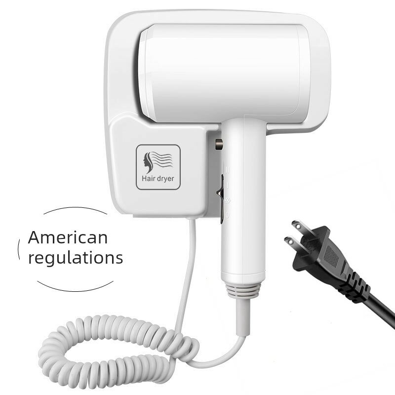 Фен для гостиниц, настенный фен Atour с высокой мощностью, 110 В, без сверления 8810A Белый стандарт США[110v]Не