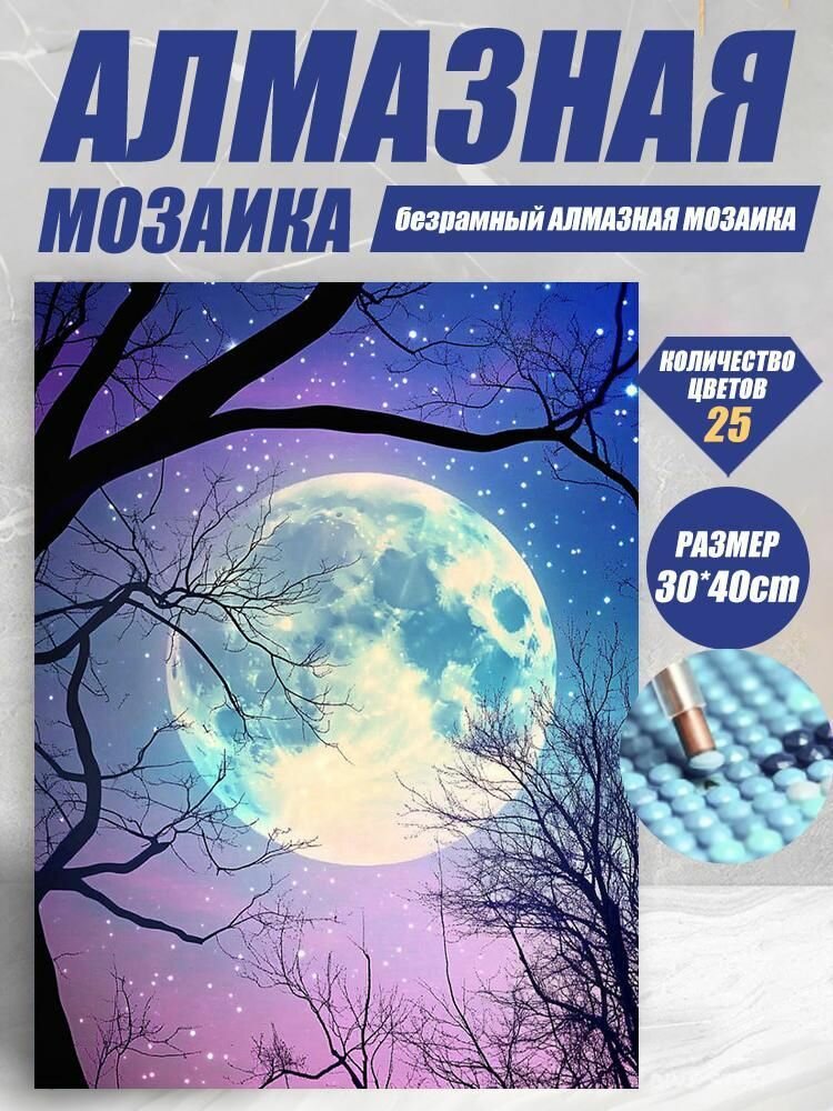 Алмазная картина, 30х40 см, инкрустация стразами, без рамы, пейзаж/декоративный подарок.