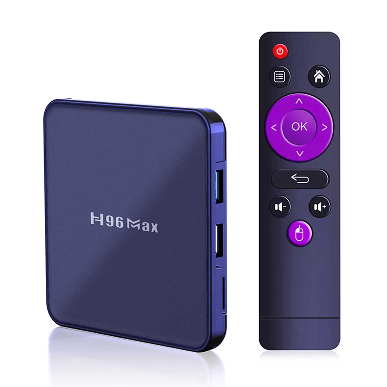 H96 Max V12 Android 12.0 Smart TV Box UHD 4K Media Player RK3318 2GB/16GB 4GB/32GB 4GB/64GB 2.4G/5G Dual-band WiFi BT4.0 100M LAN VP9 H.265 Decoding Remote Control