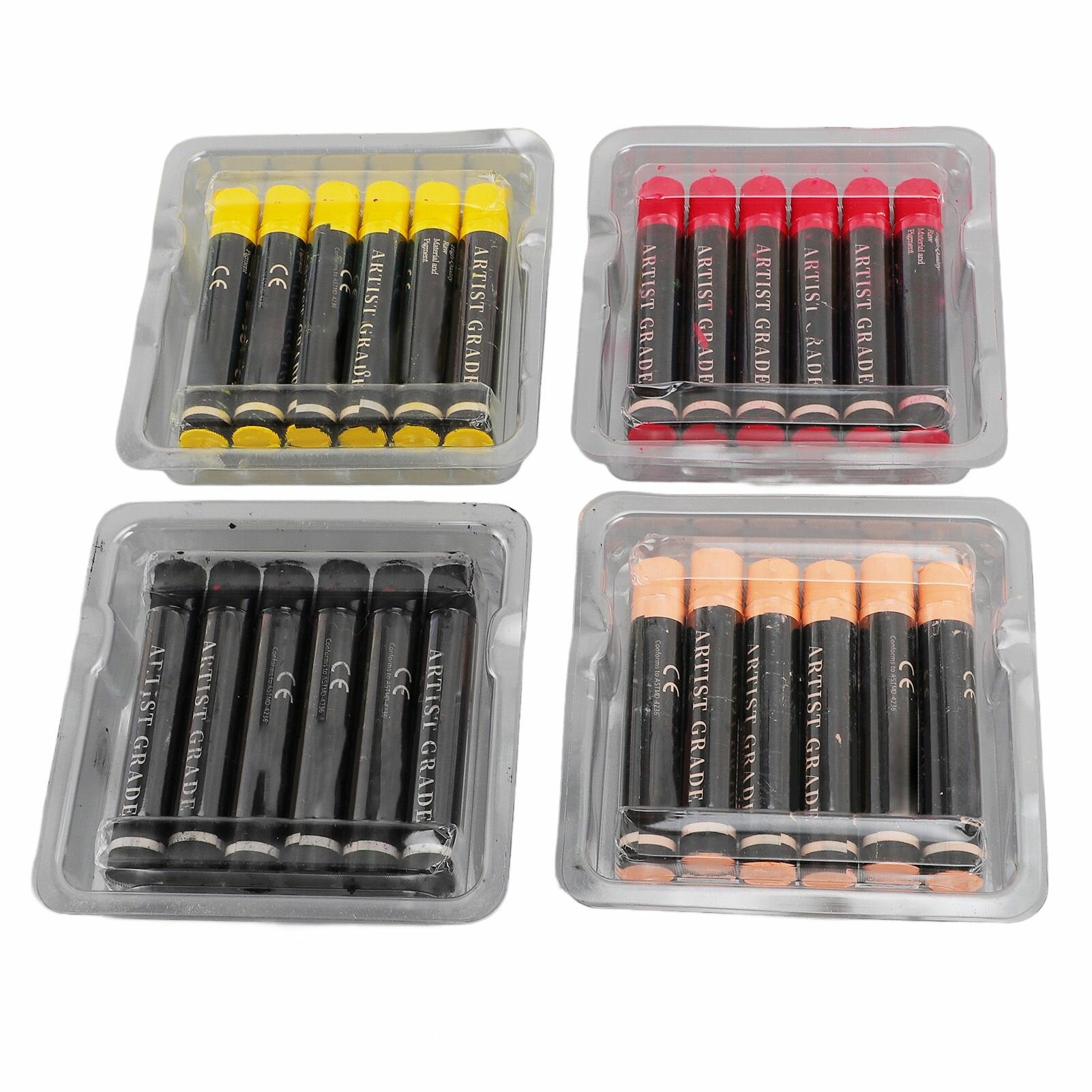 Набор масляных пастелей 24 шт: черные, красные, желтые, цвета кожи, высококачественные для рисования и граффити