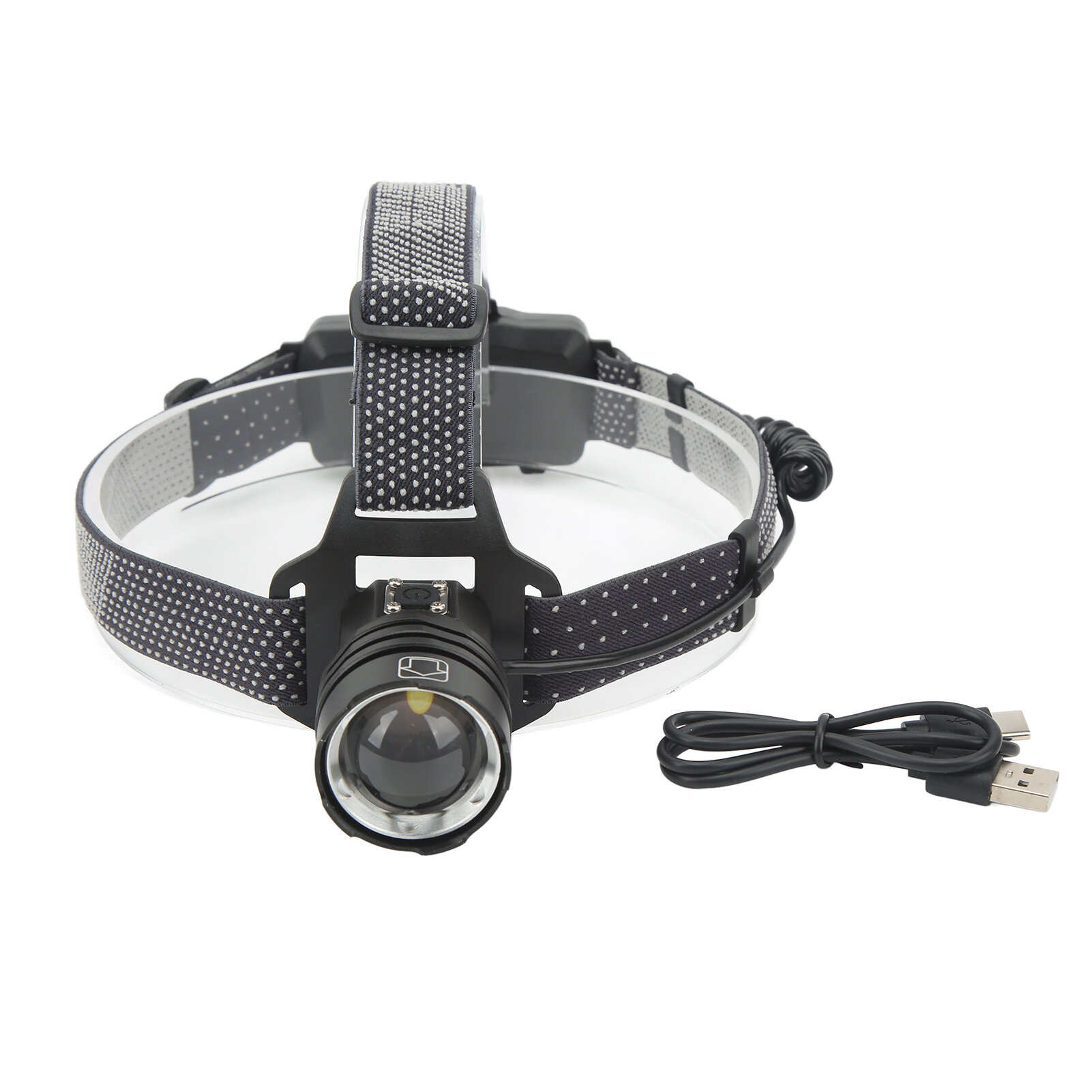 Светодиодная фара XHP50 Тип типа C Перезаряжаемая телескопическая фар -фары для бега на открытом воздухе для кемпинга