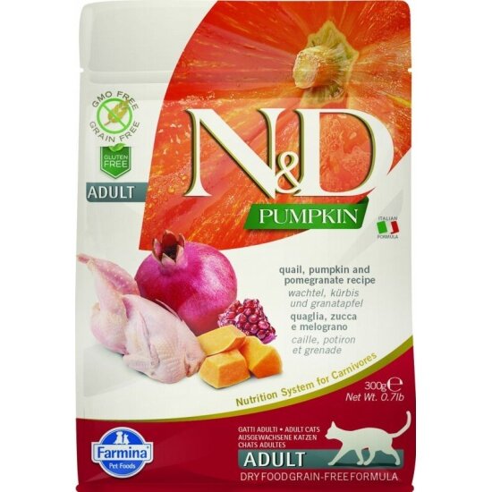 Корм сухой Farmina N&D, для кошек, перепел и тыква 1,5 кг