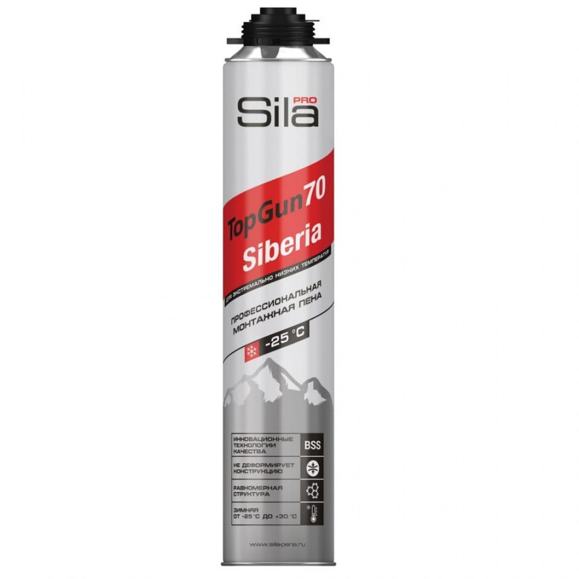 Профессиональная монтажная пена Sila Pro TopGun 70 SIBERIA, 1 шт.