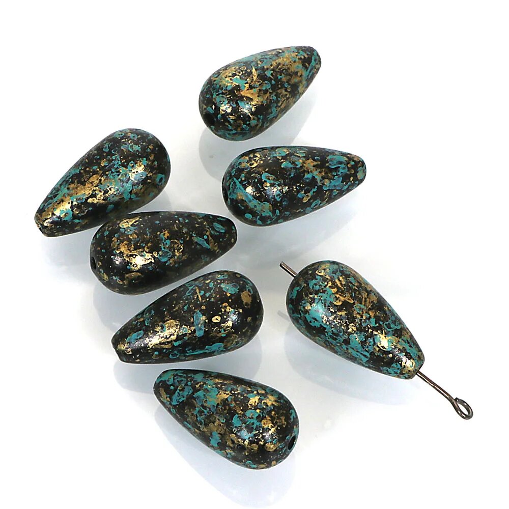 20 шт. 12x22 мм винтажные нарисованные золотистые цвета капли воды в форме капли, прокладки, свободные бусины для изготовления ювелирных изделий своими руками