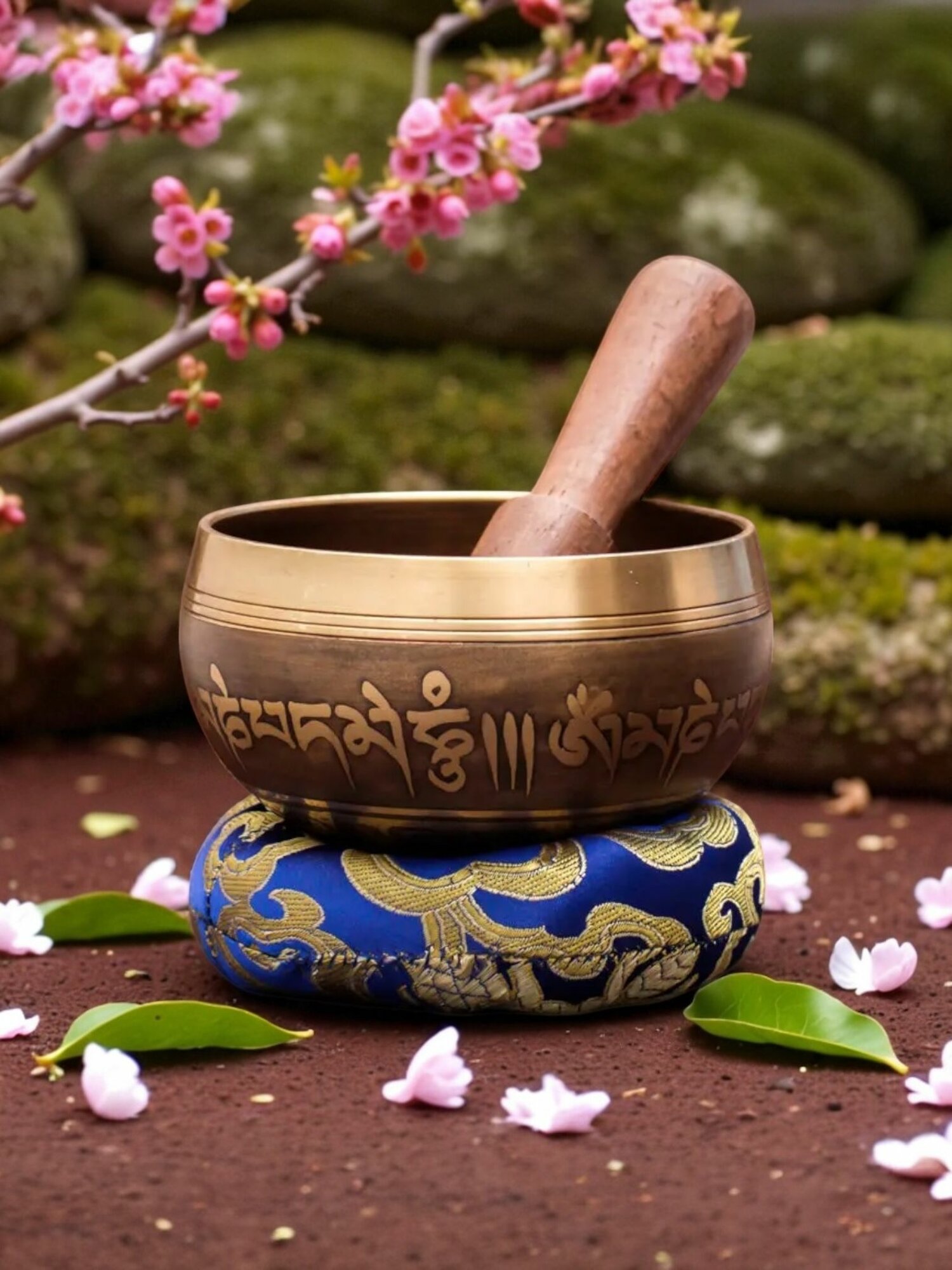 Поющая чаша ТРИ металла И алюминий (разные цвета, диаметр 15 см, высота 9 см, вес 400-600 г.), 1 шт.