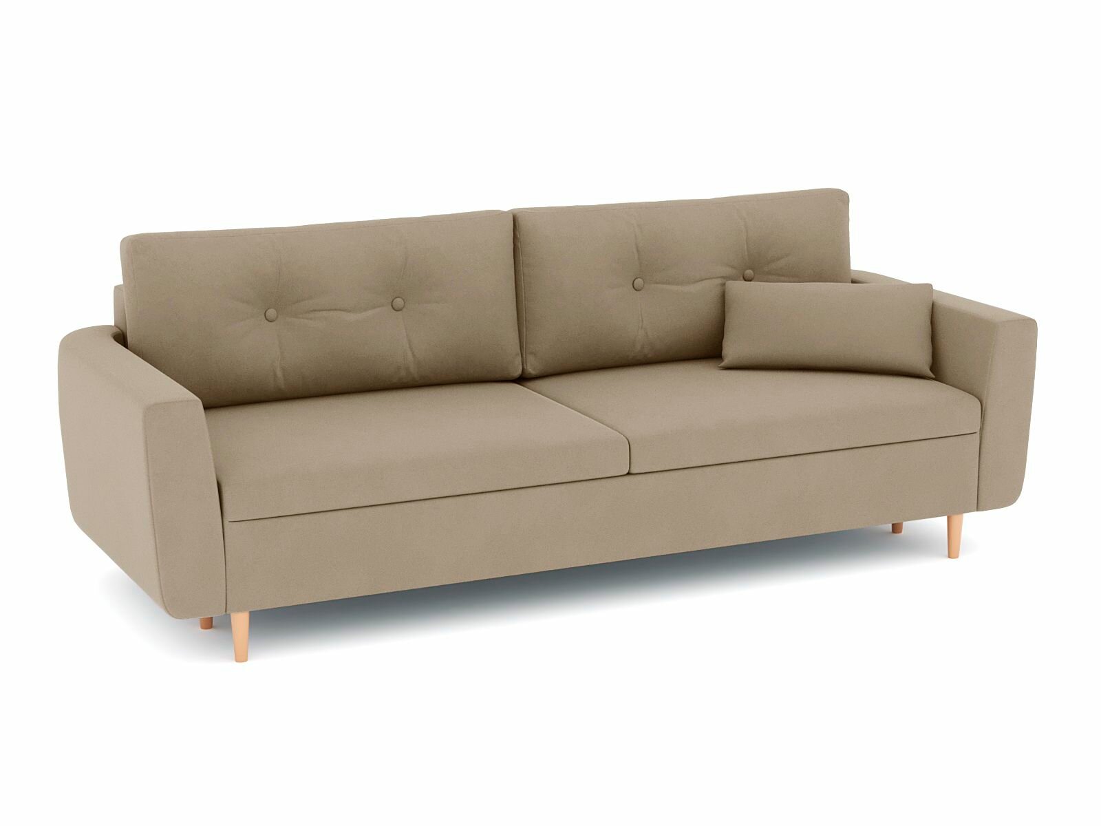 Диван - кровать Норфолк, пантограф, 232*90*95, велюр Макс Беж 07