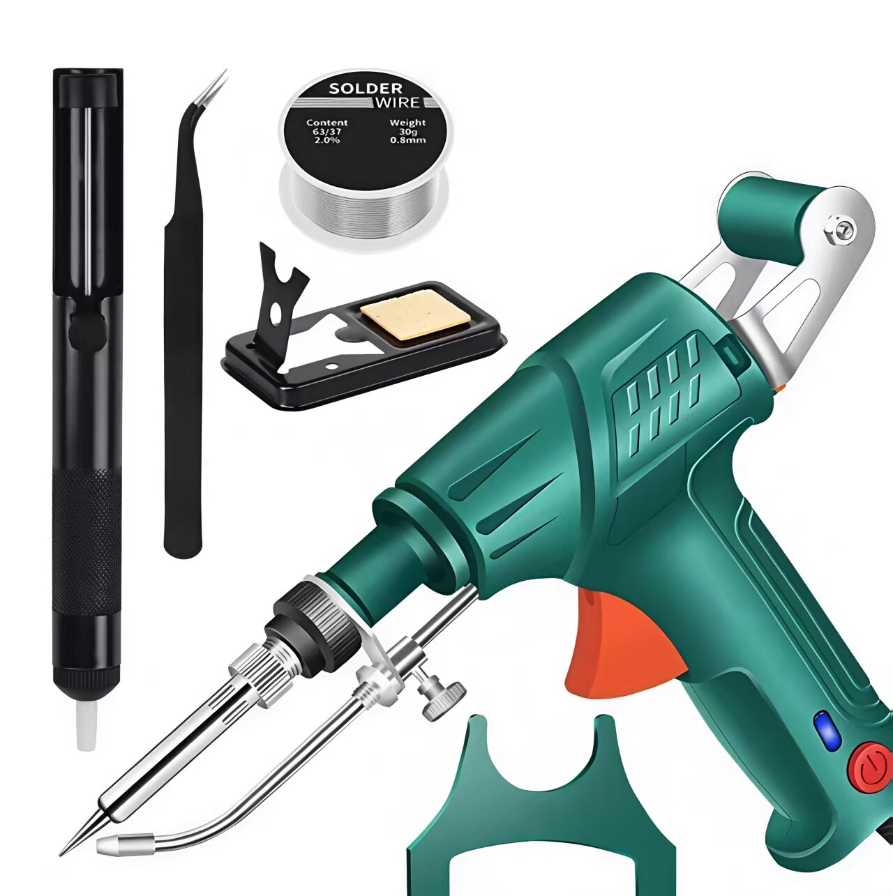 Ручной сварочный пистолет, ручной электрический паяльник, зелёный , инструмент для ремонта электроники и сварки