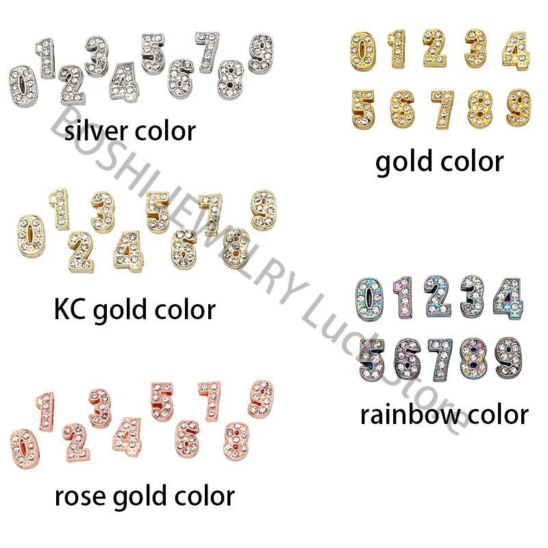 250 шт./лот, 8 мм, 10 мм, матовые хрустальные цифры 0-9, бусины-слайдеры для изготовления браслетов, женских украшений, ошейников для животных, DIY-браслетов, брелоков