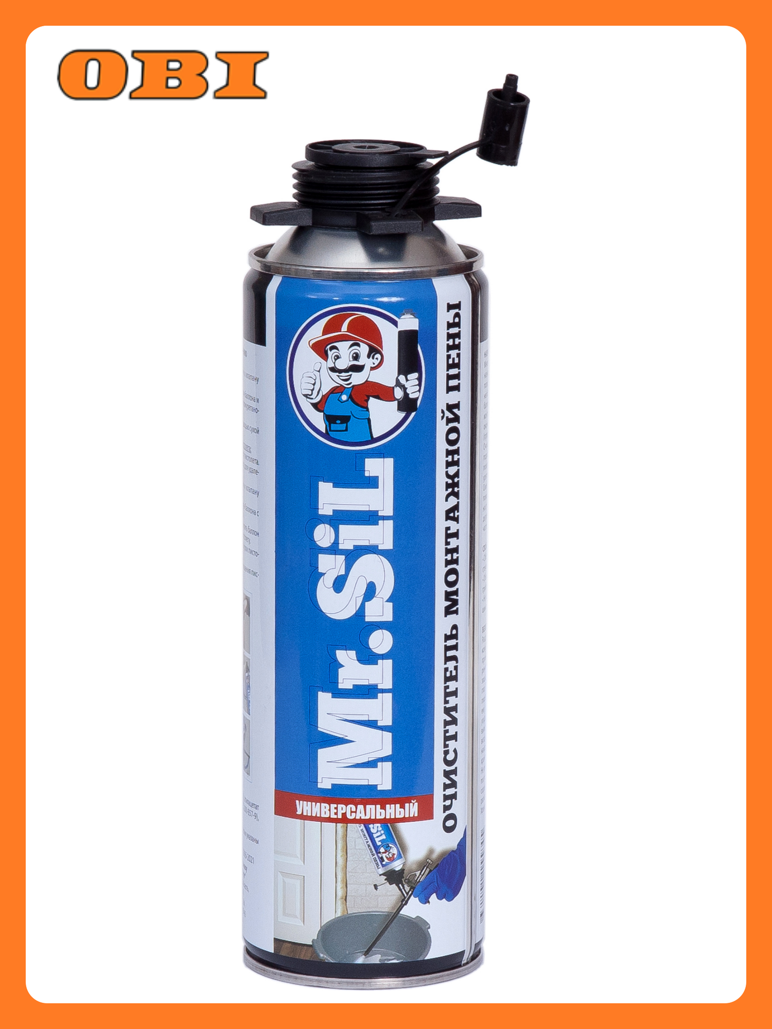 Очиститель монтажной пены Mr.SiL MR SIL, 500мл, для пистолета, антигрибковый, антибактериальный