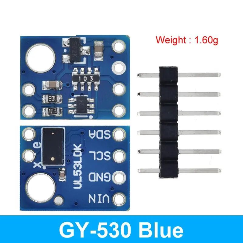 Лазерный датчик дальности VL53L0X TZT Синий, 1PCS, GY-530 Blue