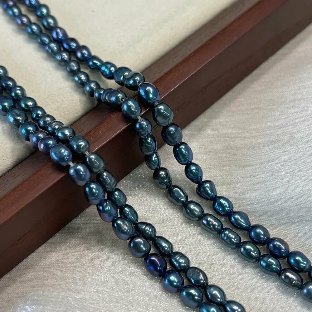 Жемчужная нить из натурального речного жемчуга, ручная работа, создание серег и браслетов (4-5мм)