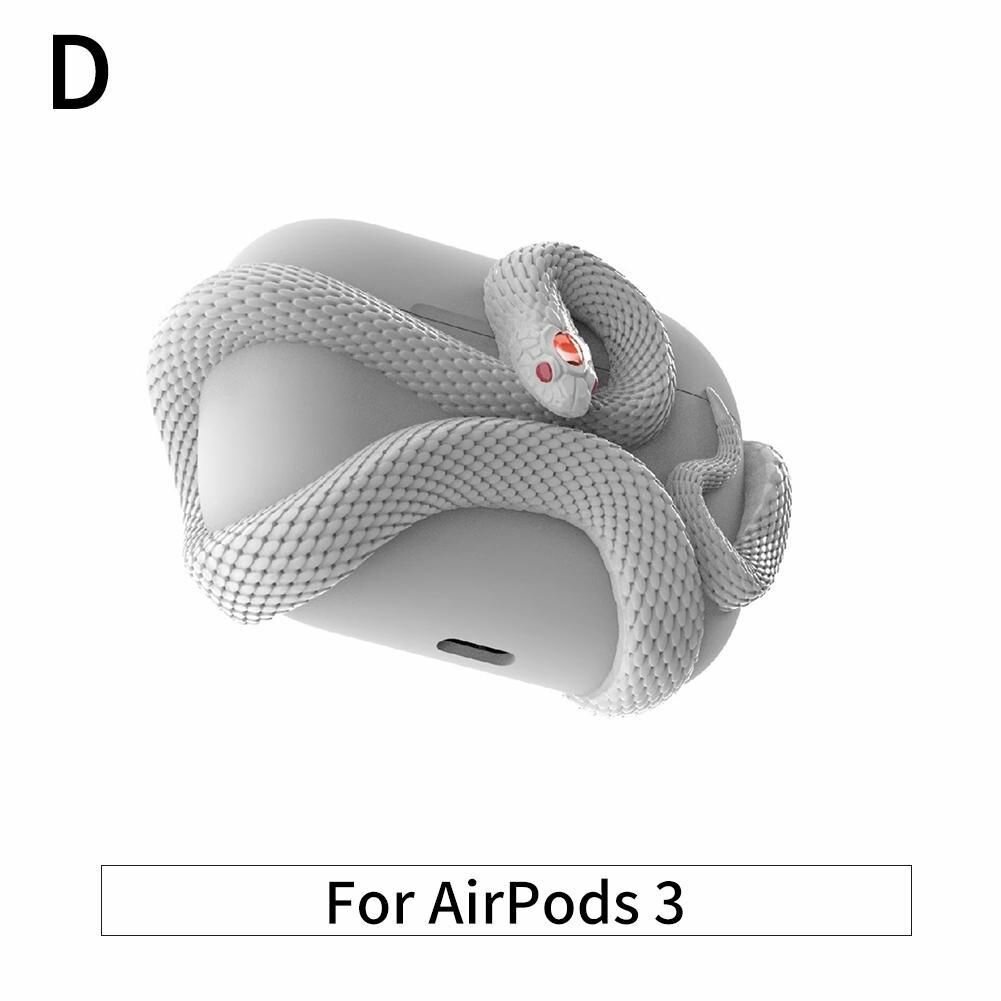 Подходит для серии AirPods, защитный чехол для наушников в форме змеи.