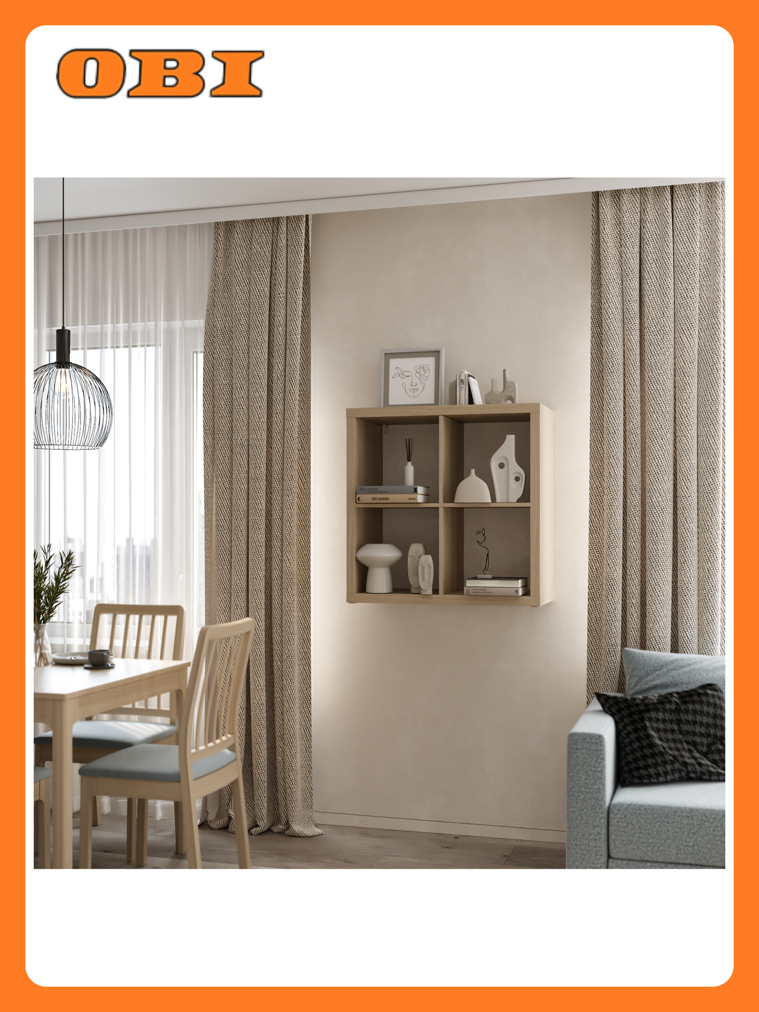 Стеллаж Шведский Стандарт Фора 4 76х76х38 см, дуб беленый