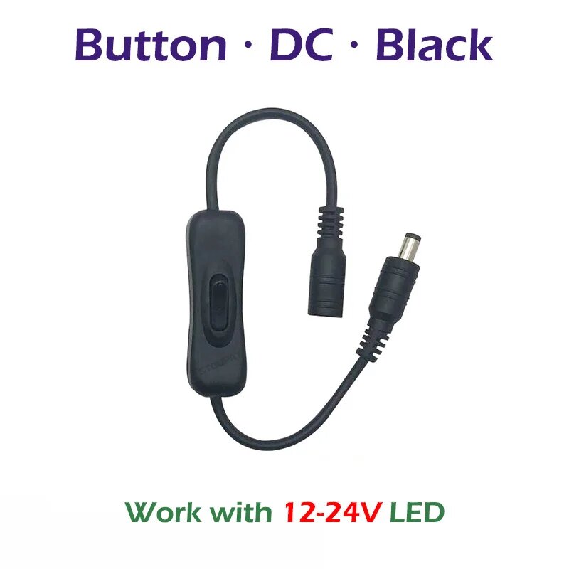 Диммер для светодиодной ленты 5В Черный, Button 12-24V Black