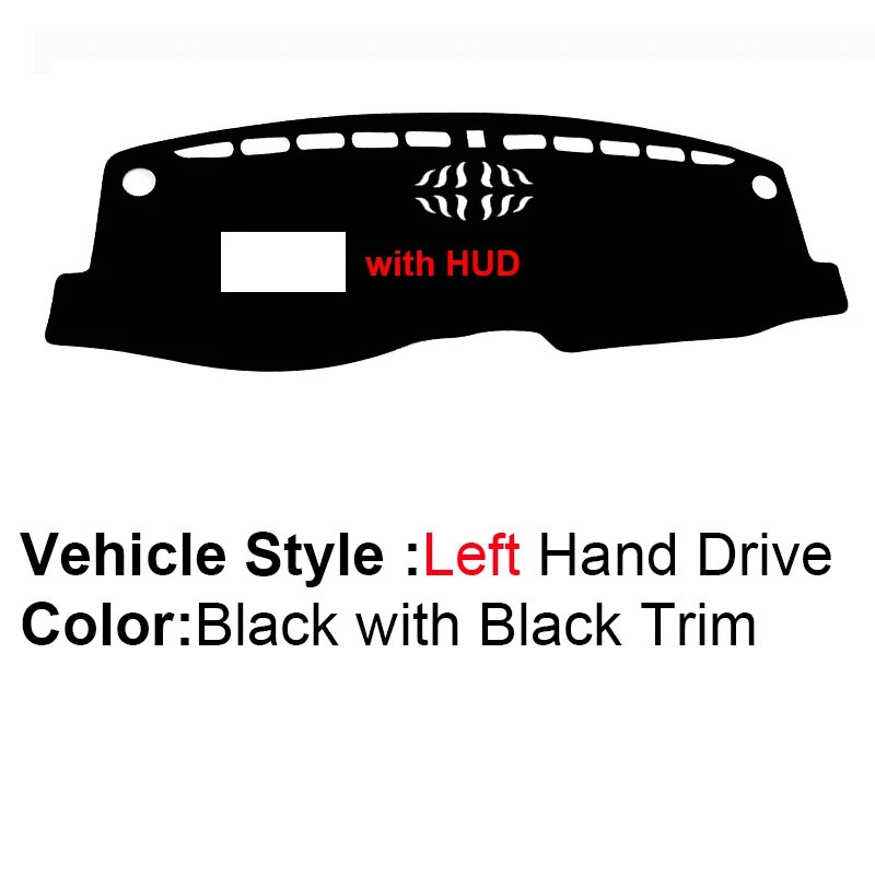 Чехол на приборную панель автомобиля для Ford Focus 4 2019 2020, коврик для приборной панели, коврик для приборной панели, ковер, авто солнцезащитный козырек, DashMat, анти-УФ-стайлинг автомобиля LHD Black With HUD