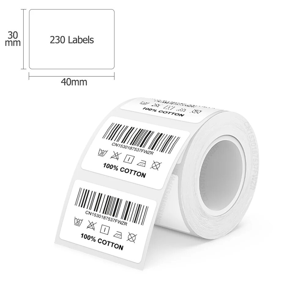 Термобумага для этикеток CARTRIDGE KING для принтеров M110, P50, E210, M200, 40mm x 30mm-230 pcs