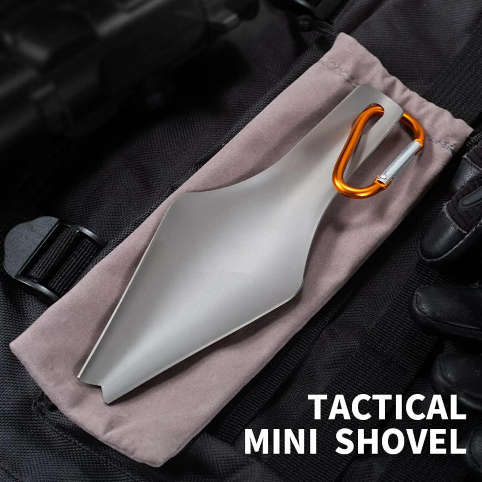 Титановая складная лопата для кемпинга