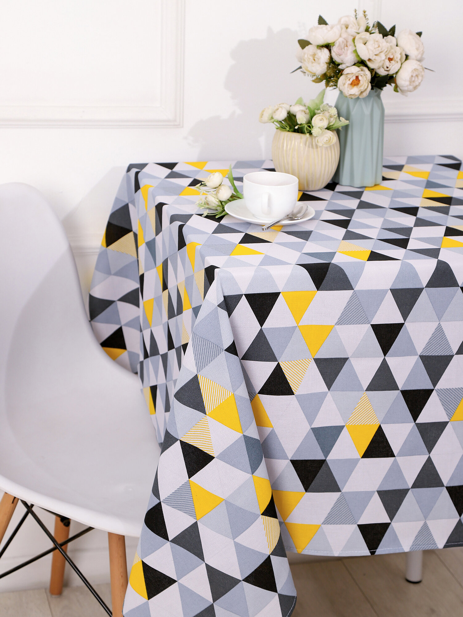 Скатерть на стол Lizzy Home 100% хлопок рогожка 120х150 рисунок купер