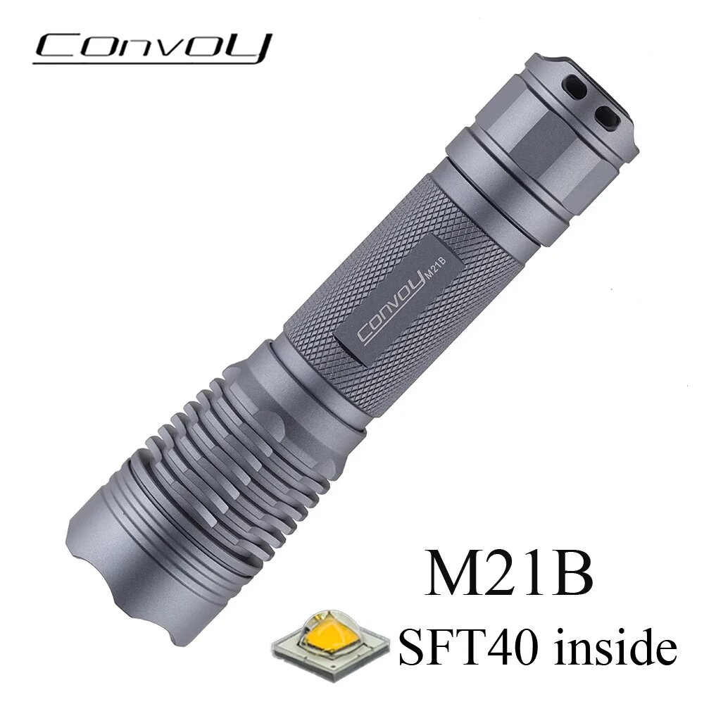 Фонарик CONVOY M21B SFT40 21700 green, 5000K 12 groups, No battery