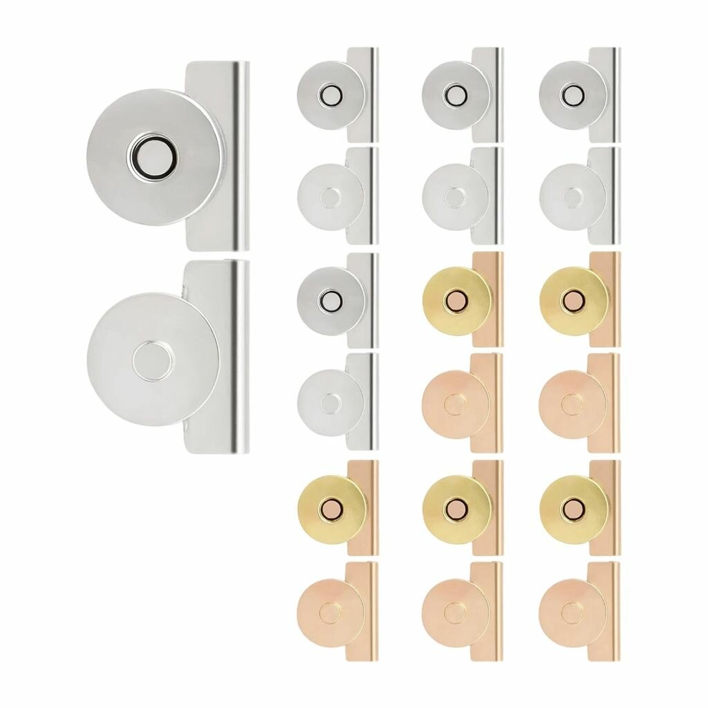 10 пар металлических сильных магнитных кнопок-защелок, бесшовная магнитная пряжка, застежка-клипса, пряжка-5 золотых и 5 серебряных