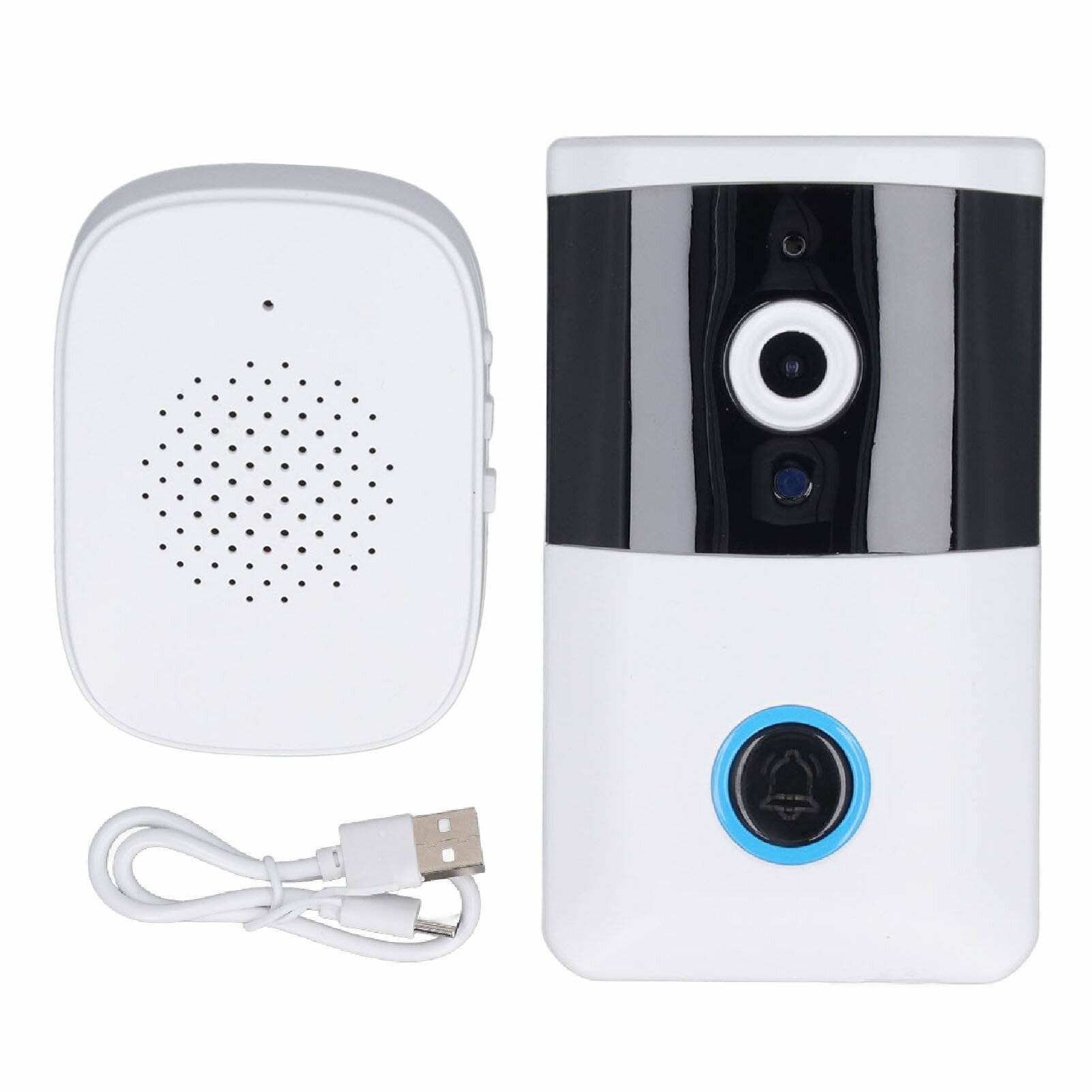 WiFi-домофон 2,4G, ночь, 2-полоса, белый, уведомления, безопасность