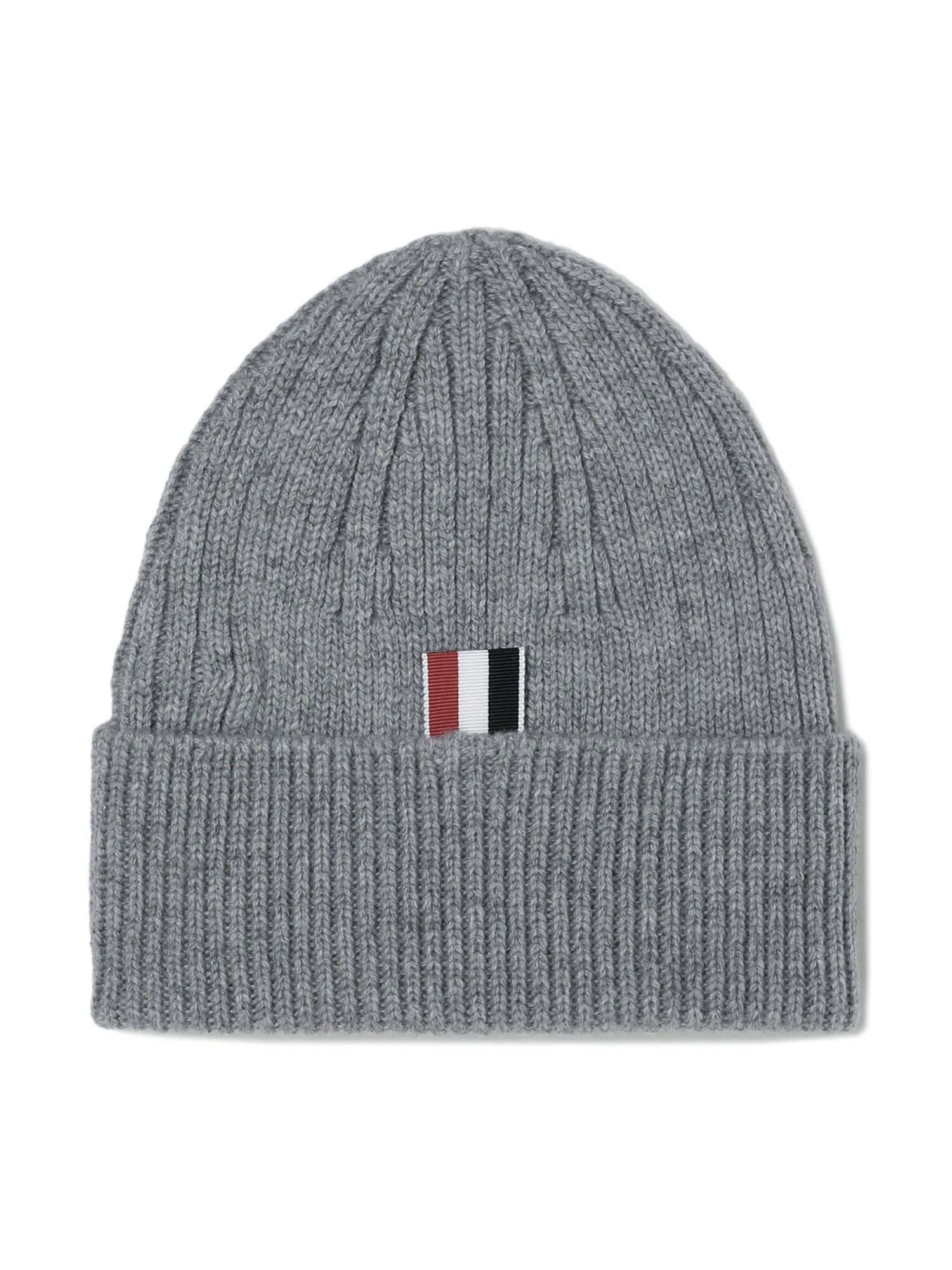 Шапка THOM BROWNE 4-Bar ribbed beanie для мальчиков, размер OneSize, grey — фото 1