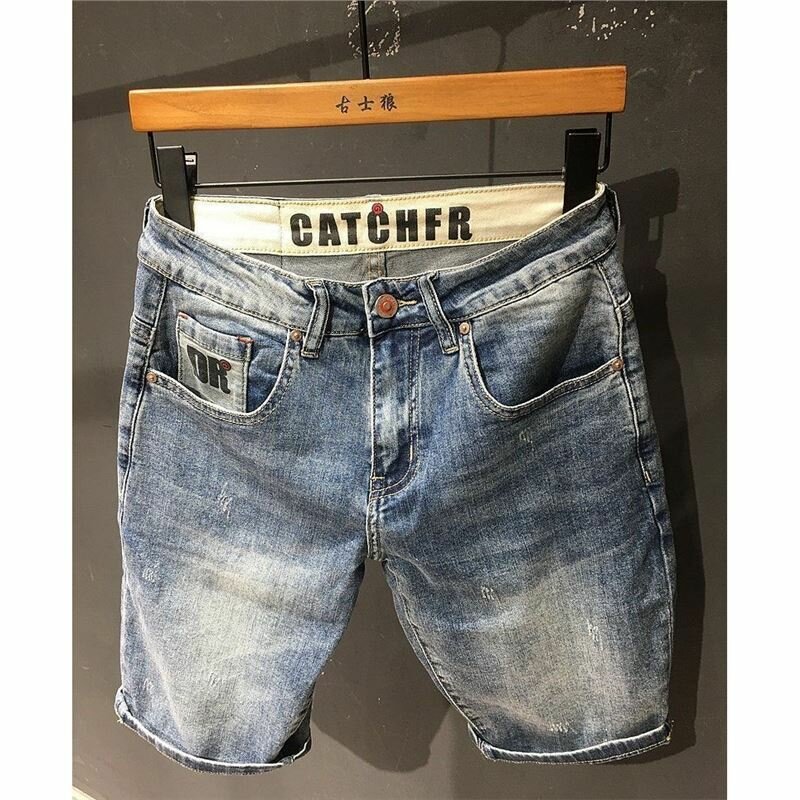 Тренд RONG CH Мужские Джинсы Лето Тонкие Потертые Конусообразные Свободные Деним, Размер_28