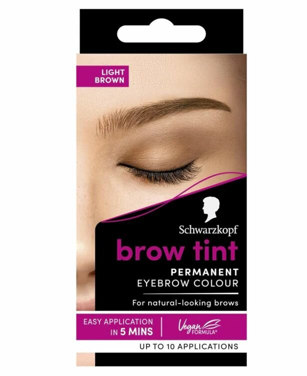 Schwarzkopf Brow Tint Светло-Коричневая,10 мл.+7 мл./Шварцкопф краска для бровей в наборе,10 мл.+7 мл. Германия