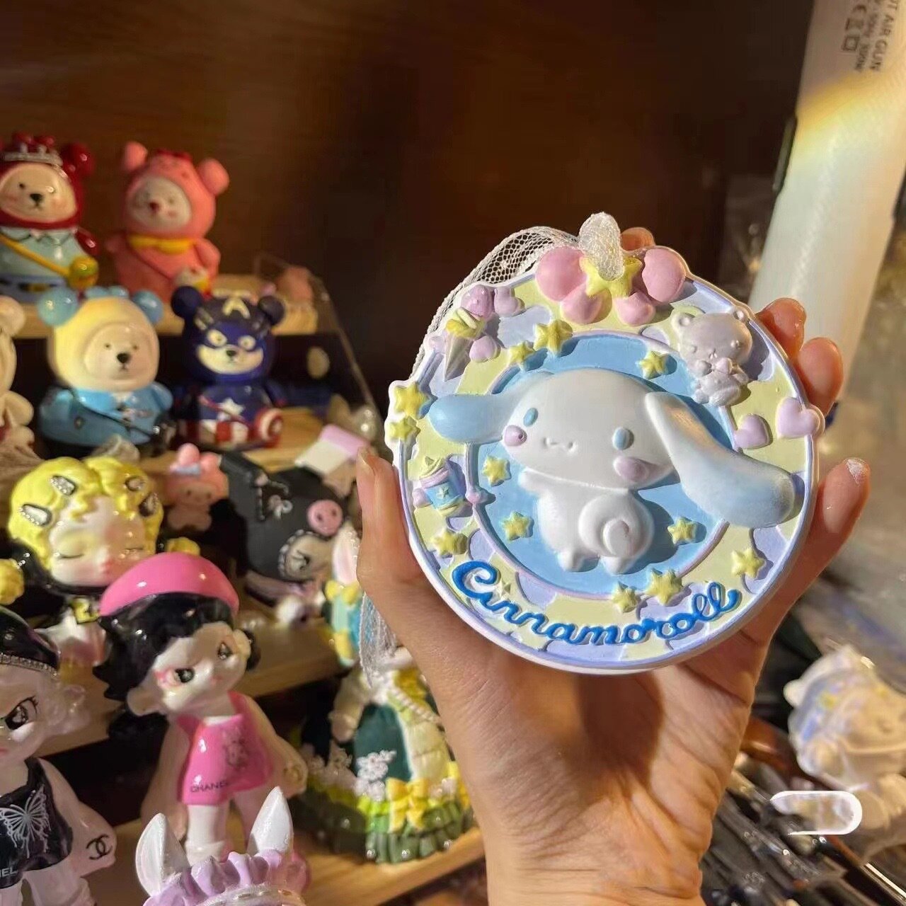 Санрио Синнаморолл Незакрашенная фигурка для рисования, 3D скульптура, детский творческий набор