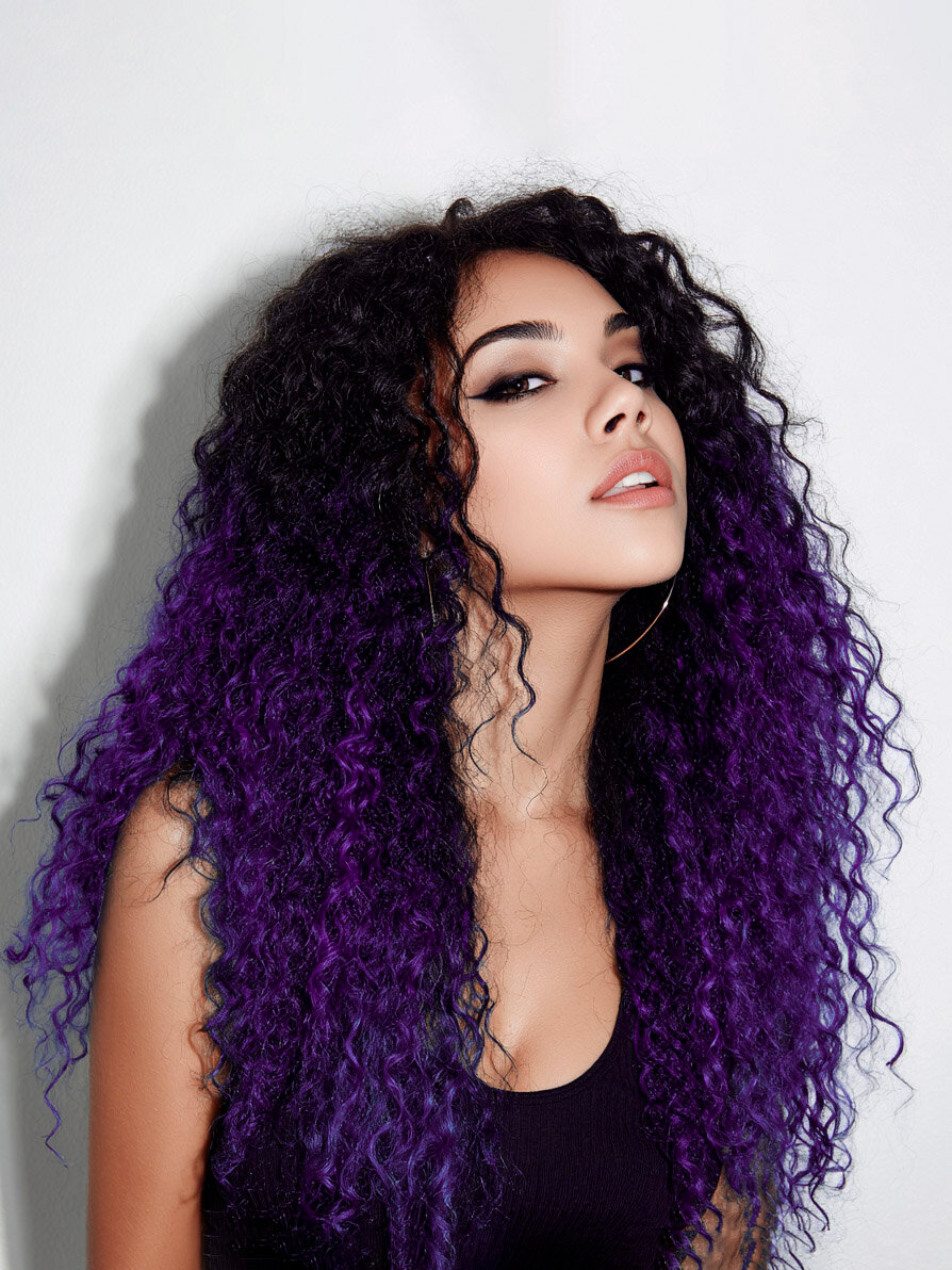 Hairshop Афрокудри 1/Ф11 60см (Черный/Фиолетовый)