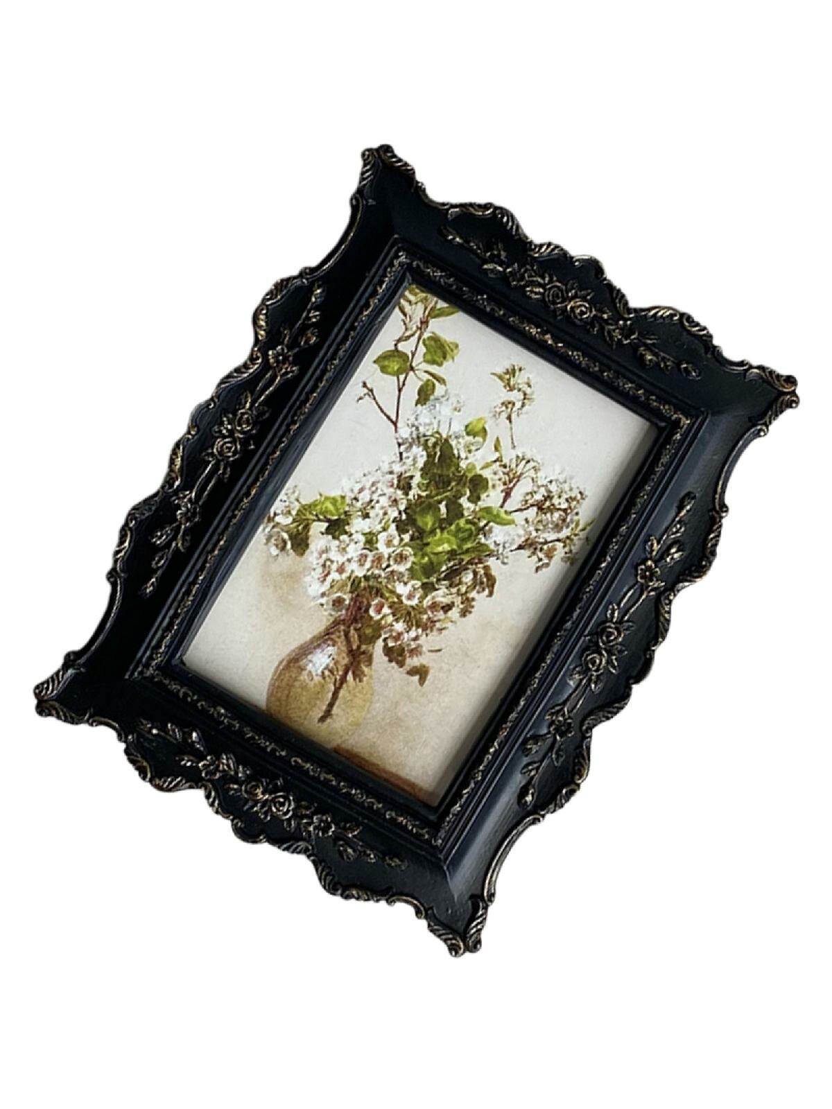 Винтажная фоторамка, мини-антикварная декоративная фоторамка для настенного дисплея