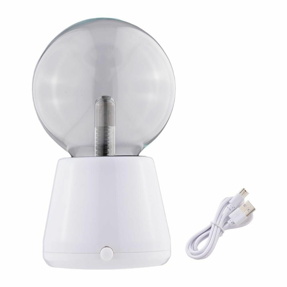 Магический плазменный шар Тесла 13,5 см / Светильник ночник декоративный с эффектами движущихся молний