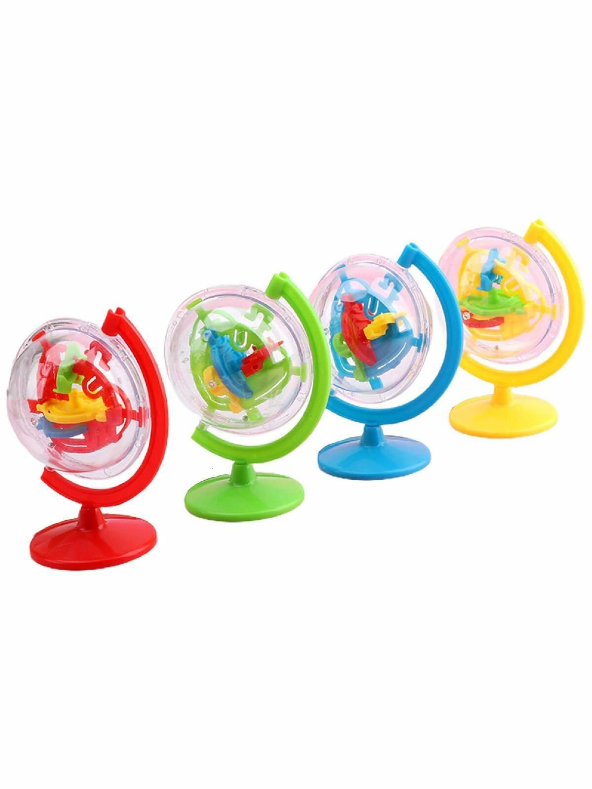 Интерактивная игрушка, Развивающая игрушка Maze ball 3D с трехмерным балансом для ходьбы из бисера (случайный цвет)